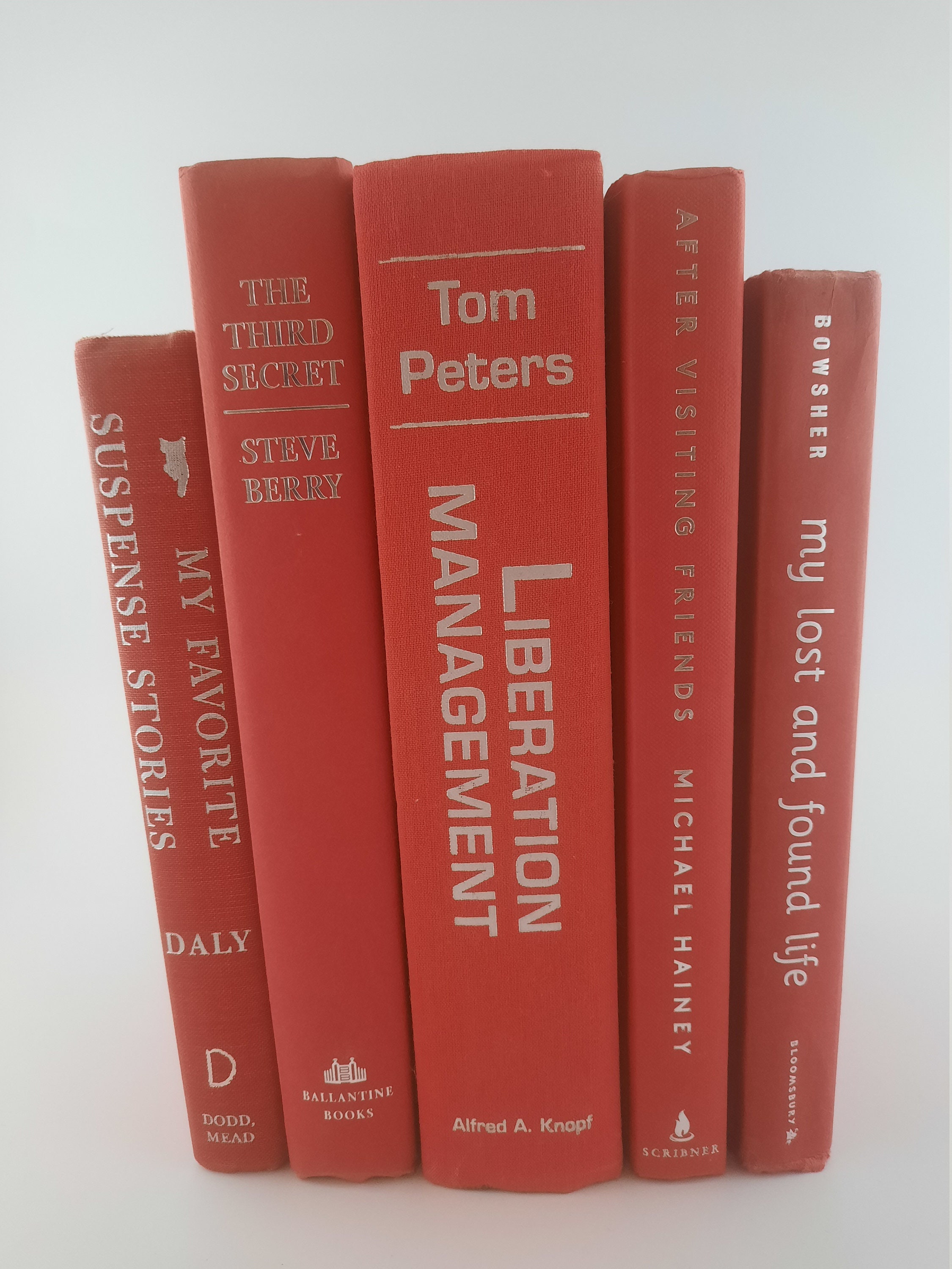 Vintage Red Book Decor Set Old Red Hardcover Books Hardcover Books for ...