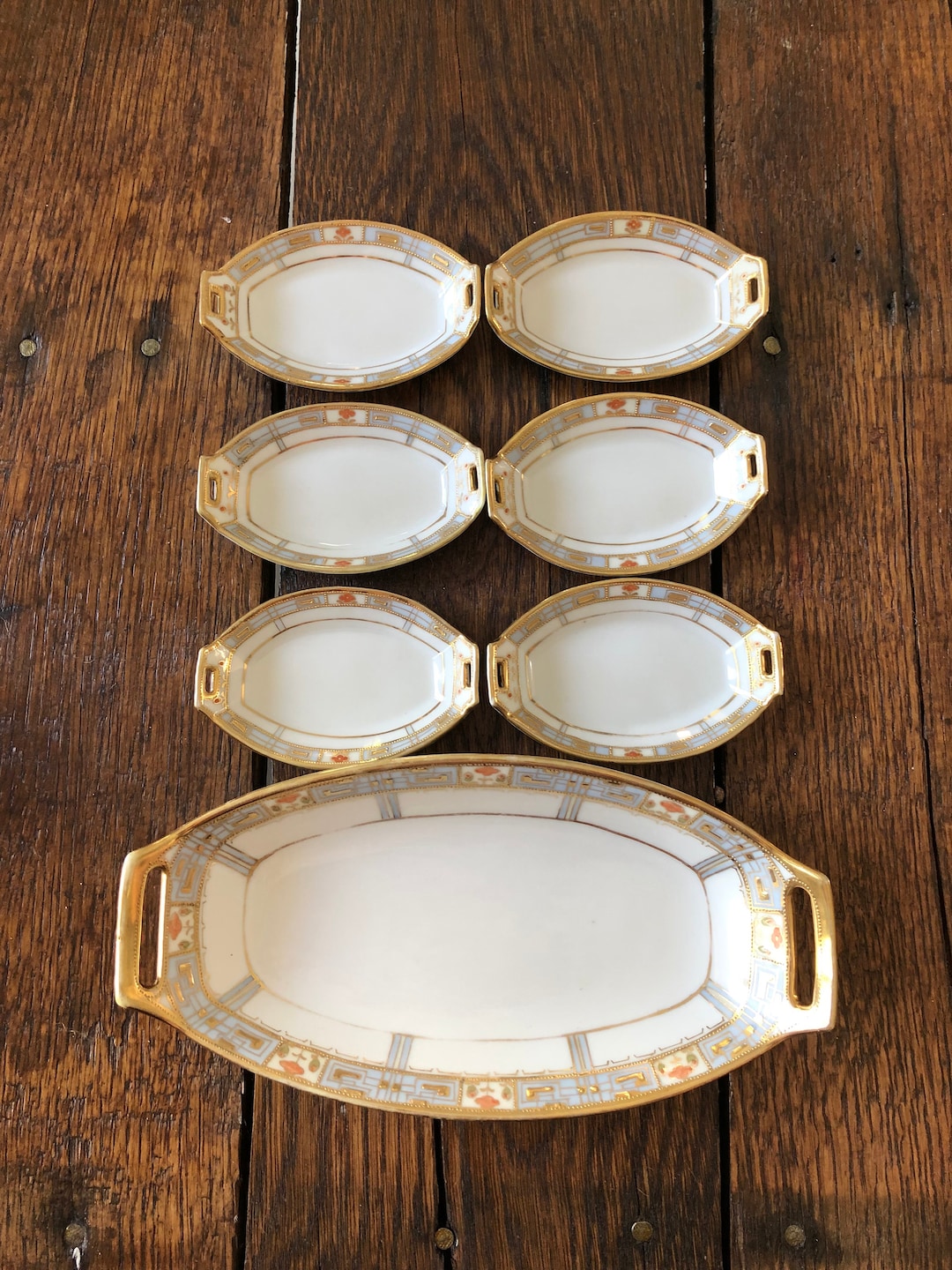 Nippon Dish Set Nippon Hand Painted Dish Set Nippon Antique Dishes Gold ...