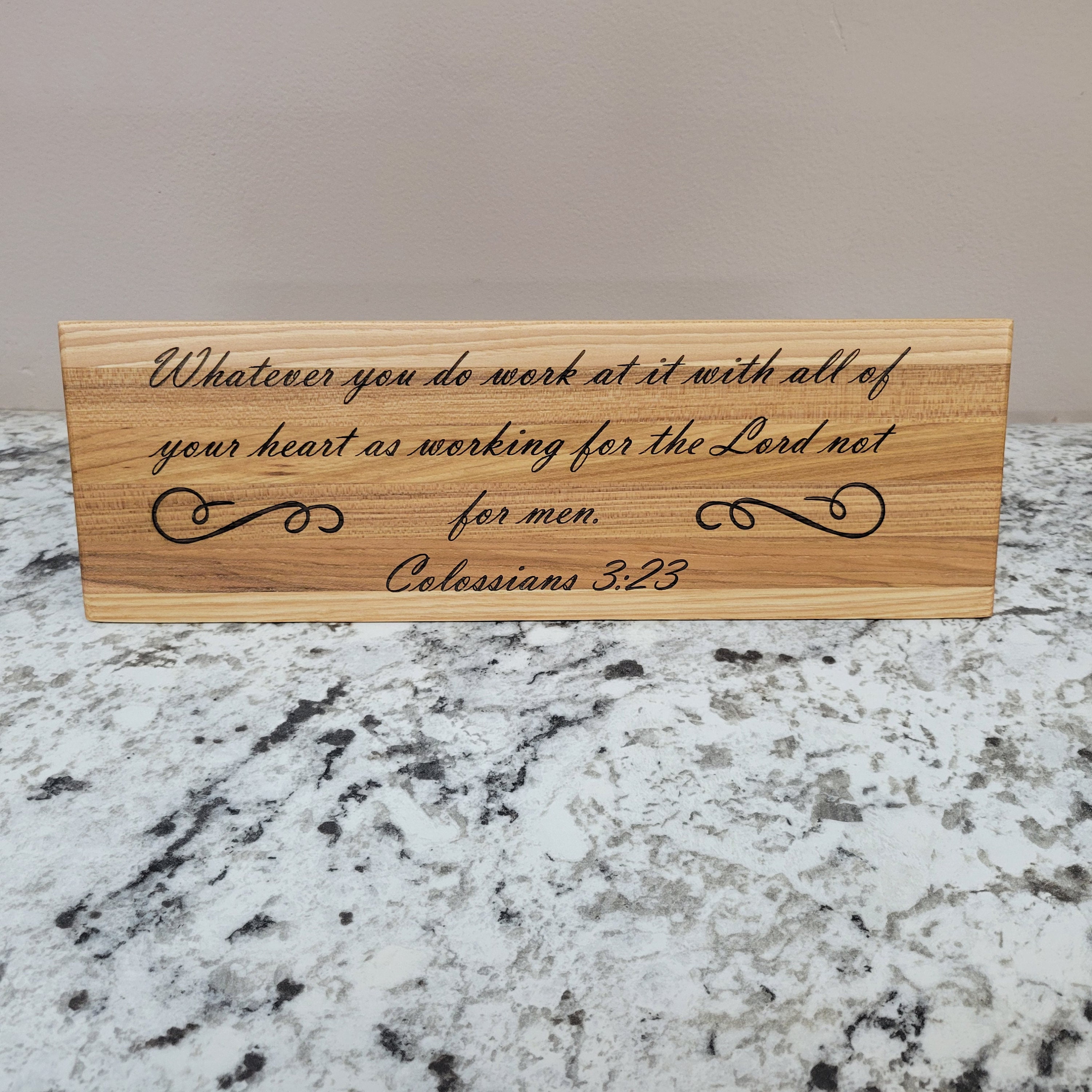 Bible Verse Custom Laser Engraved Wood Plaque, Easter, Church, Home ...