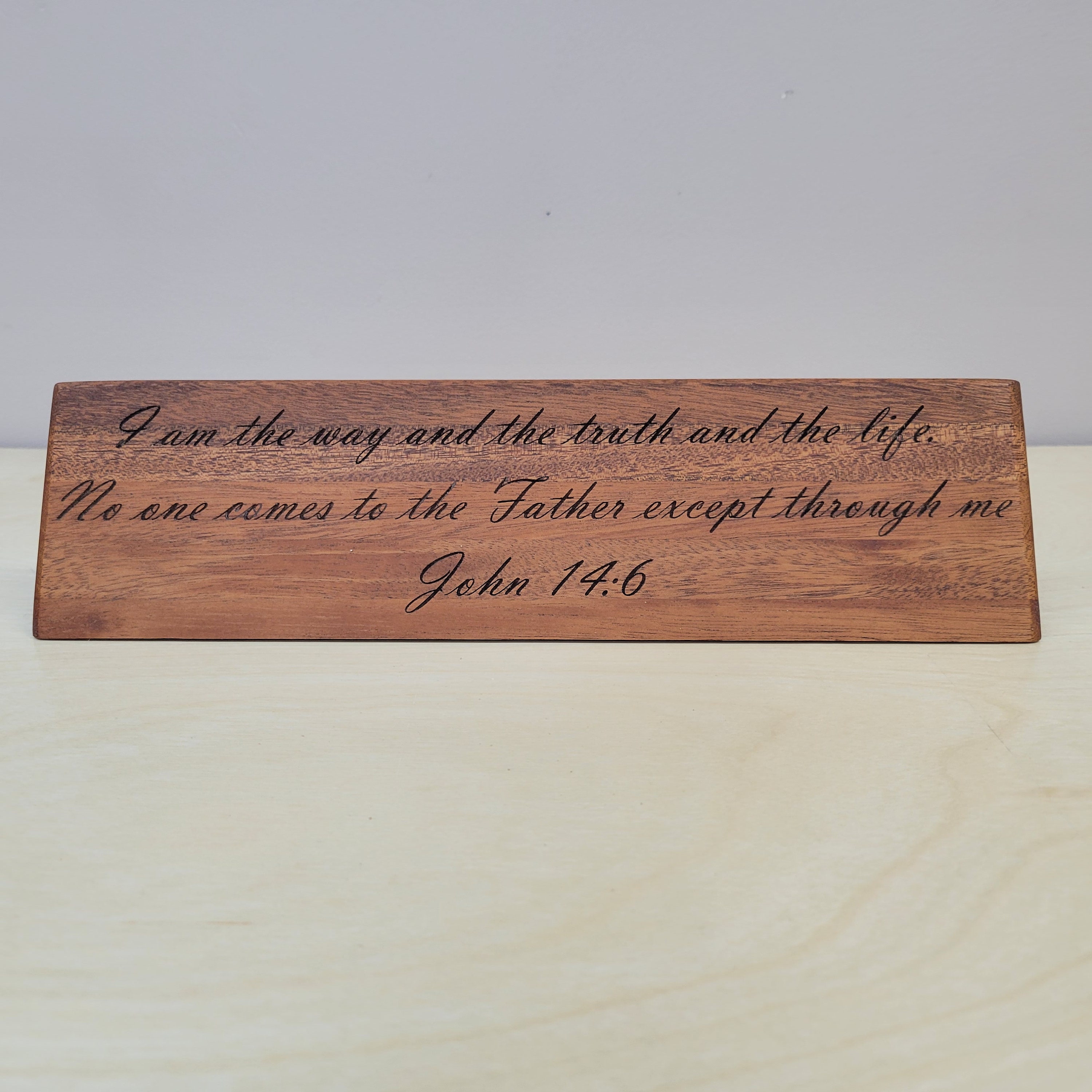 Bible Verse Wooden Plaque Custom Laser Engraved Mahogany Easter Church ...