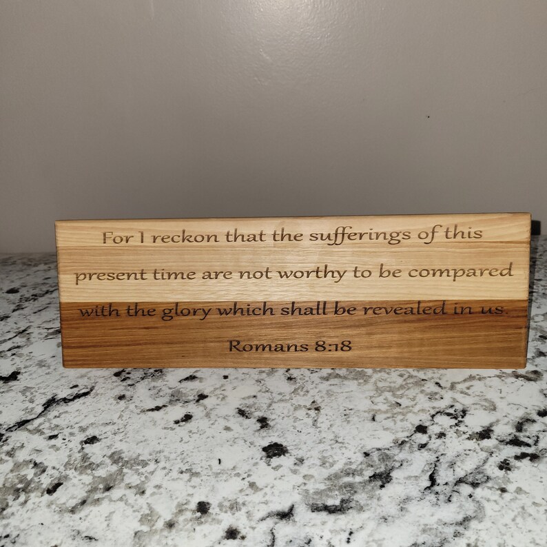 Custom Laser Engraved Hickory Wood Bible Verse Plaque - Etsy