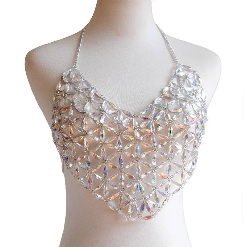 Bodychain AB Geometric Body Chain Skirt Top Shoulder Harness | Etsy