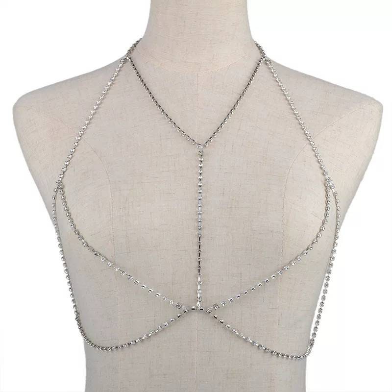 Valentines Day Rhinestone Lingerie Bra Diamonte Diamante Crystal Body ...