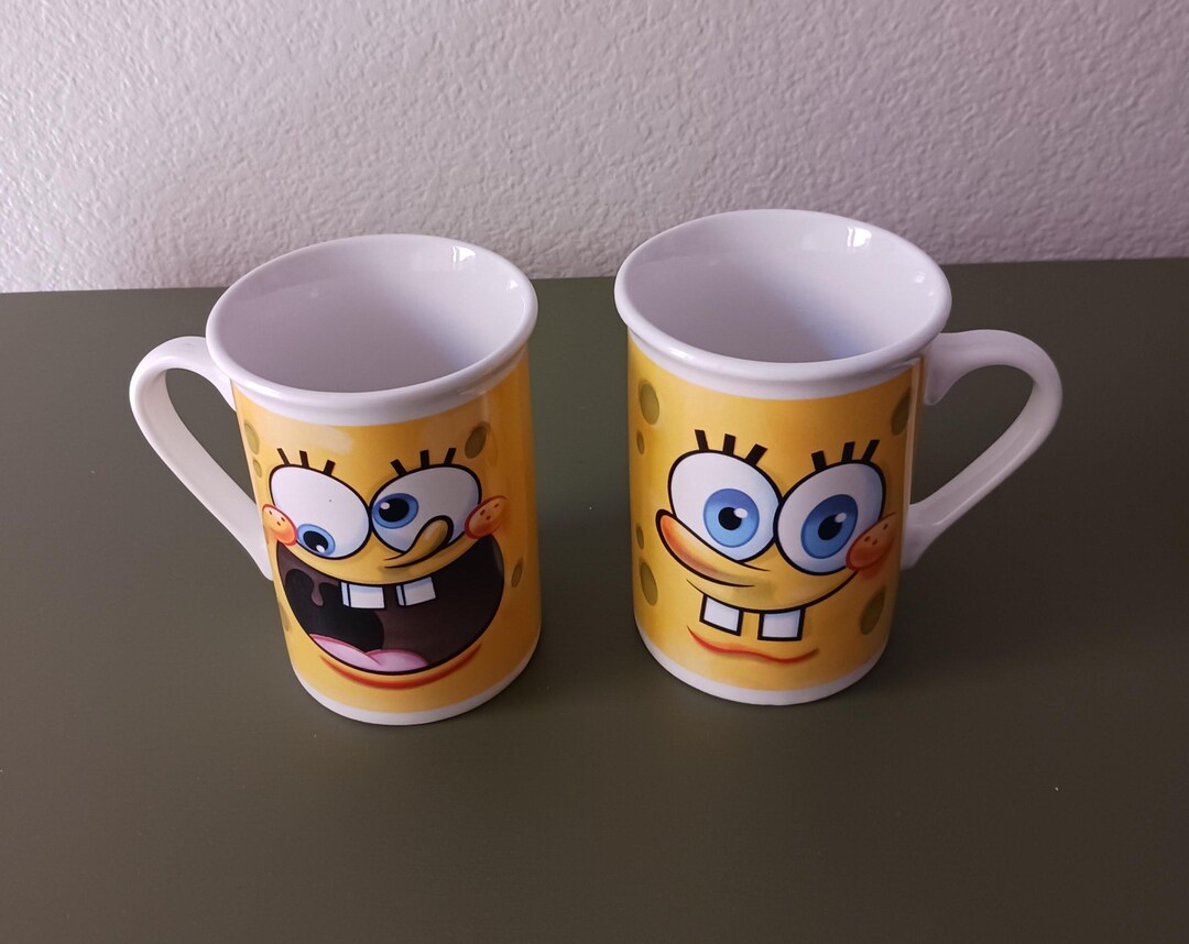 Spongebob Square Pants Mug Set, VGUC - Etsy