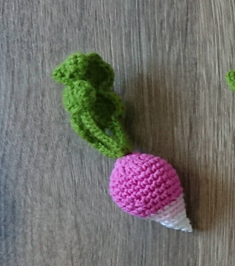 Christmas Radish Food Ornament Crochet Montessori Vegetable - Etsy