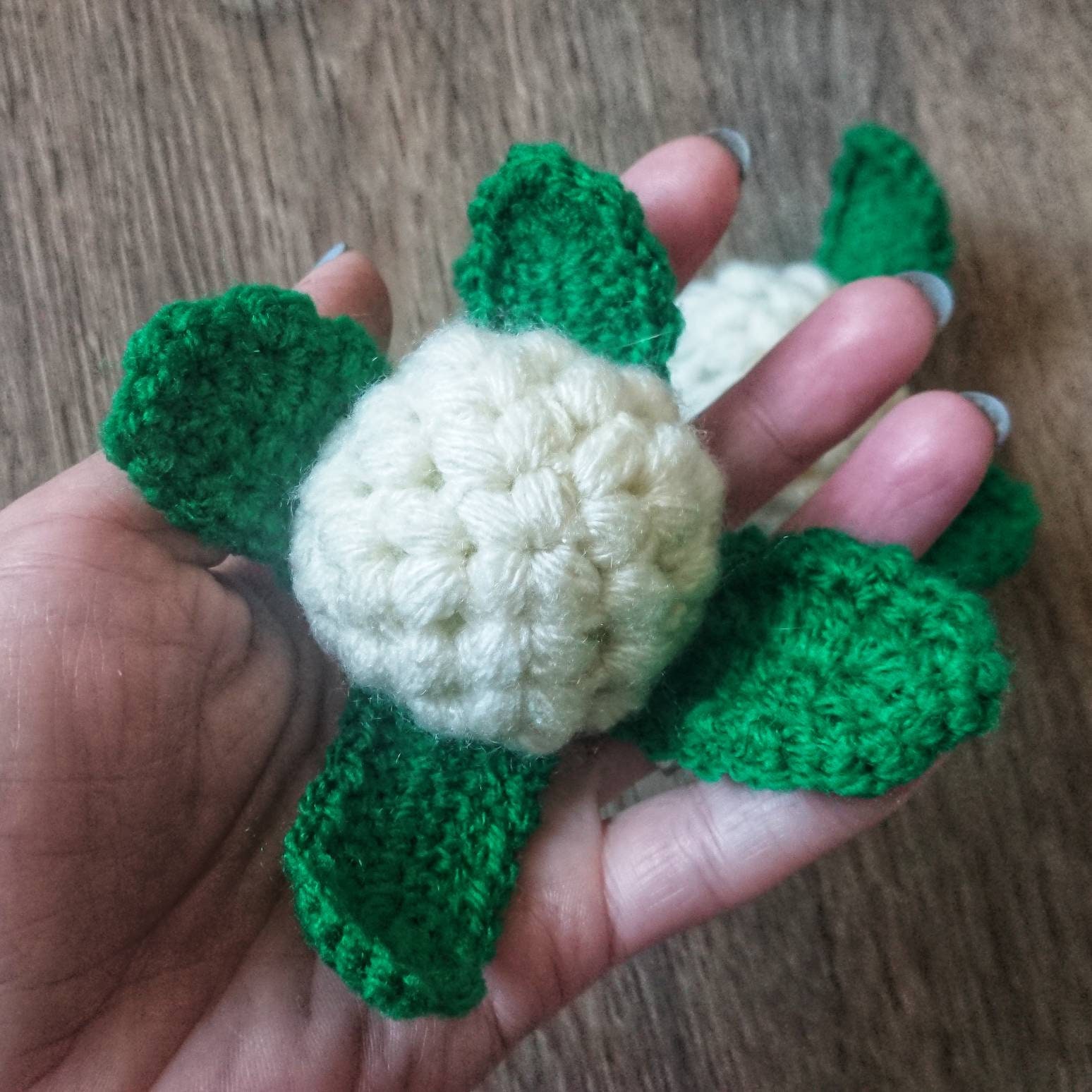 Montessori Toy Cauliflower Vegetable Playfood Crochet Educational Toy ...