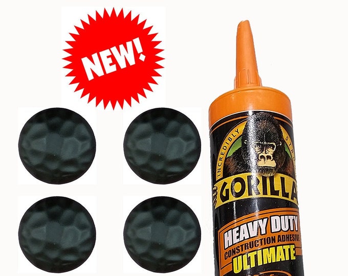 Adhesive Clavos, 50 Pack. Easy Mount, 1 1/2" Diameter, Black, Hammered ...