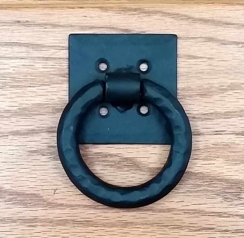 Distressed 3 Inch Ring Pull With Hammered Back Plate - Etsy