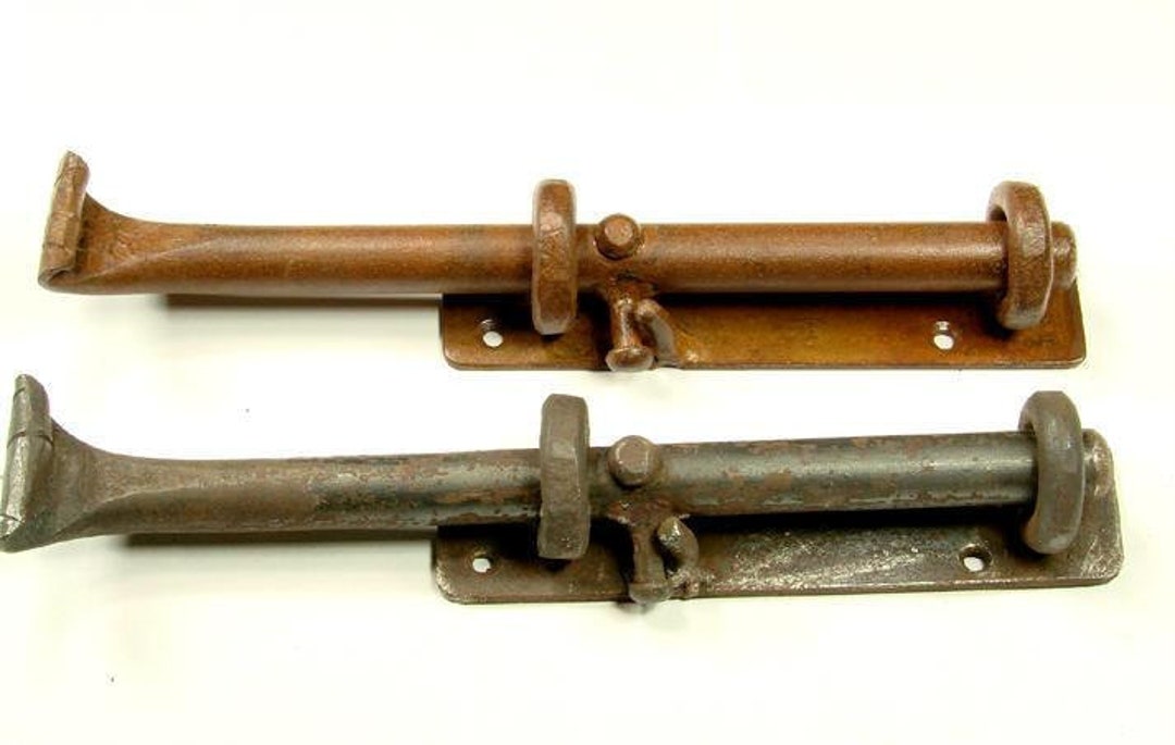 8 Heavy Duty Rustic Cane Bolt / for Bottom of Door or Gate Includes ...