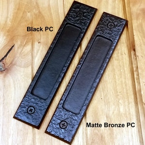 Tree Branch Barn Door Handle and Matching easy Mount Textured Flush ...