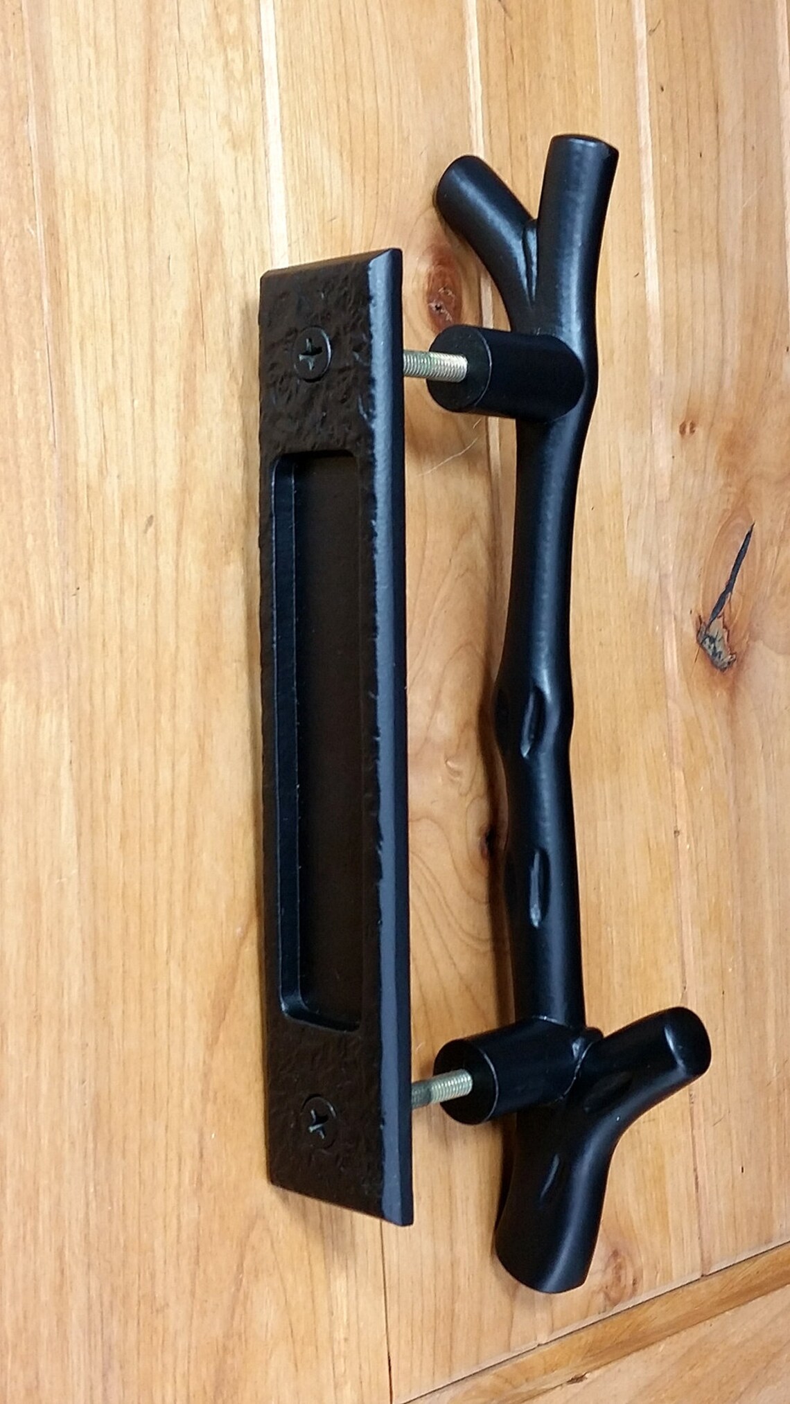 Tree Branch Barn Door Handle and Matching easy | Etsy