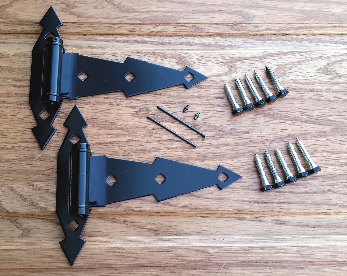 T Hinges Decorative Spring Hinges black 7 Inches 2 Pack | Etsy