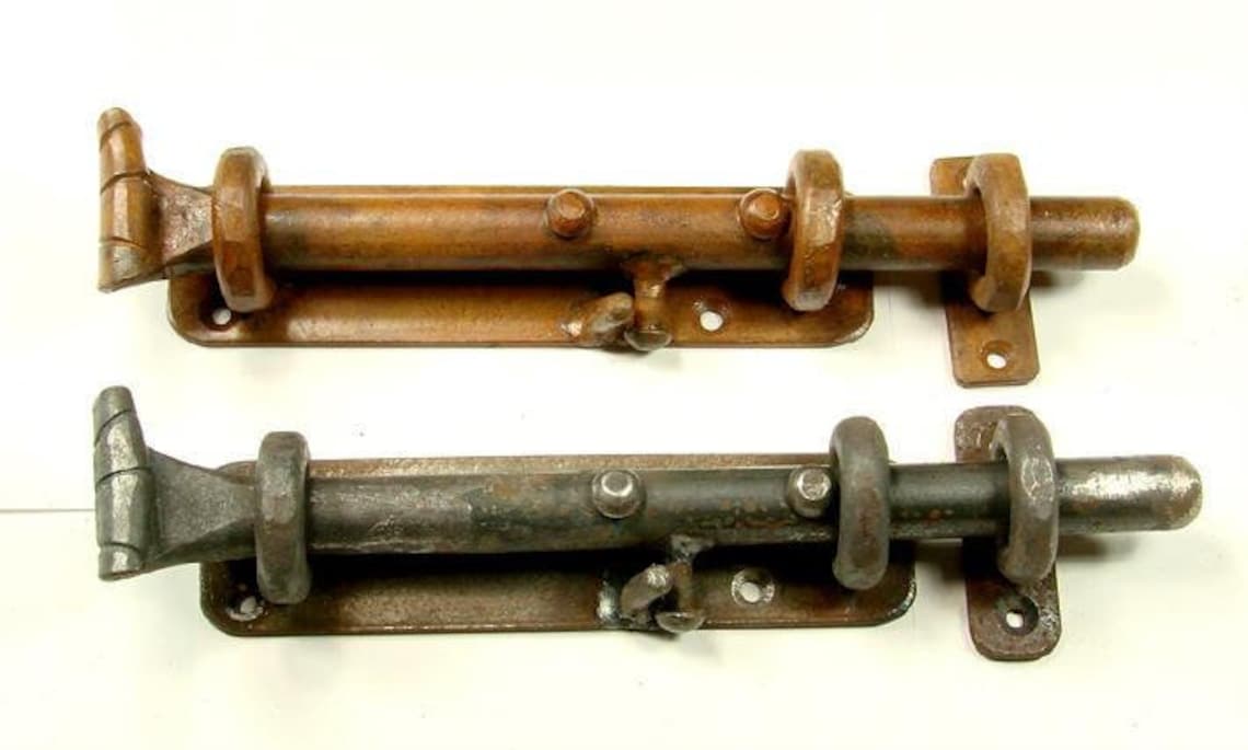 Heavy Duty Rustic Surface Slide Bolts with Eyelet for Top of - Etsy