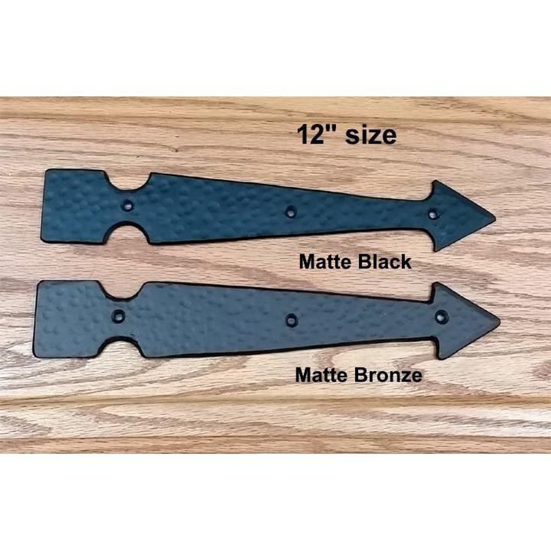 12" Faux Arrow Hinge With Hammered Distressed Surface (available in 2 ...