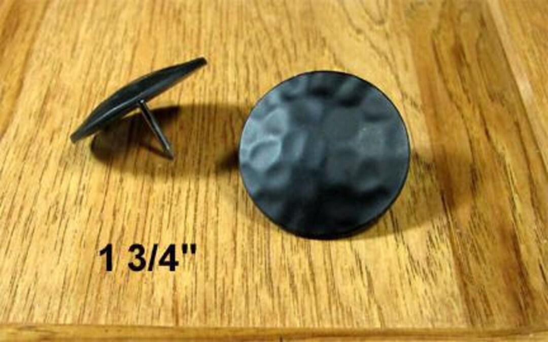 10 Pack Premium Round Clavos 1 3/4" Diameter Head - Black Powder Coat ...