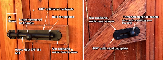 Dual Side Operating Rustic Slide Bolt Gate Latch for Gates or Doors open or Close From Both Sides Etsy UK