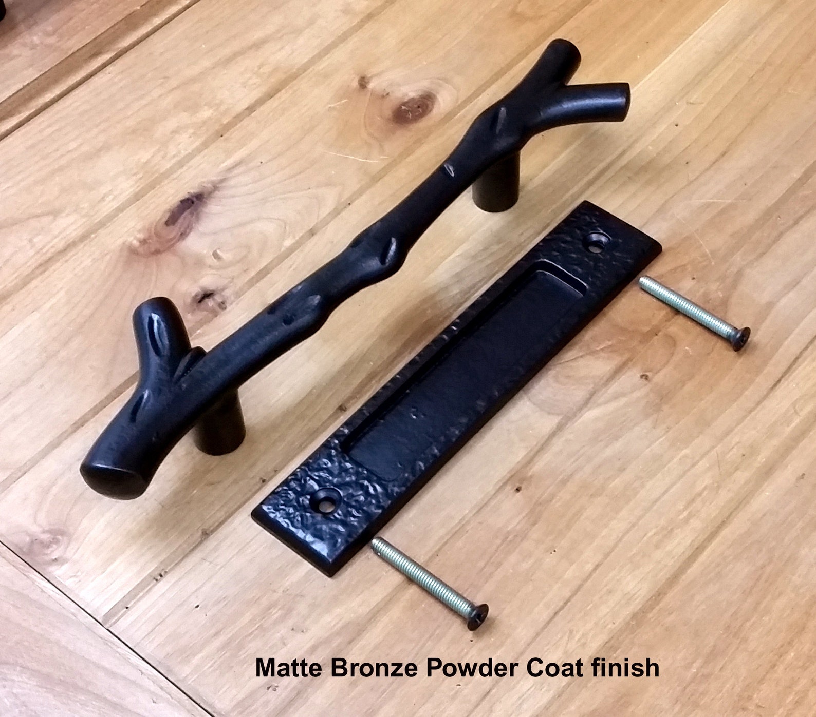 Tree Branch Barn Door Handle and Matching easy | Etsy