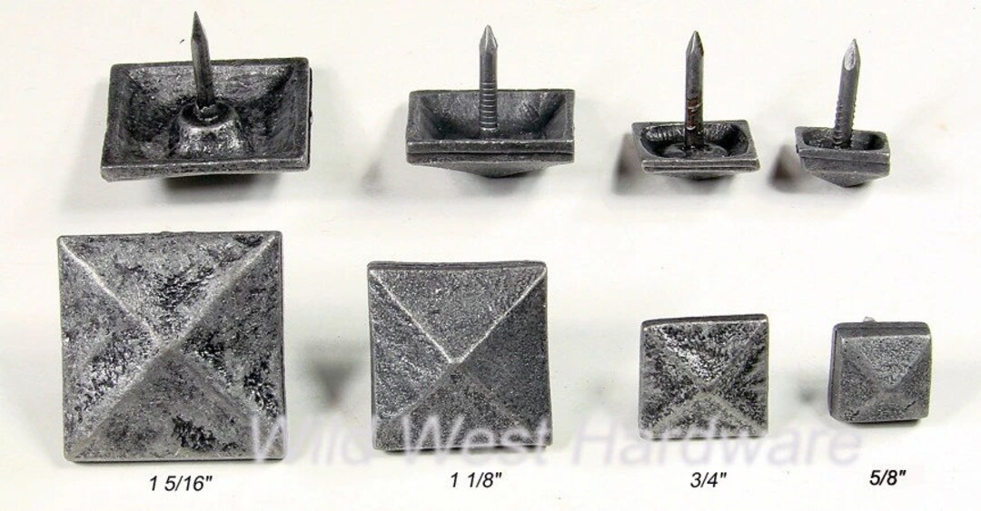 10 Pack Decorative Nail Pyramid Shape - Pewter Finish - Etsy