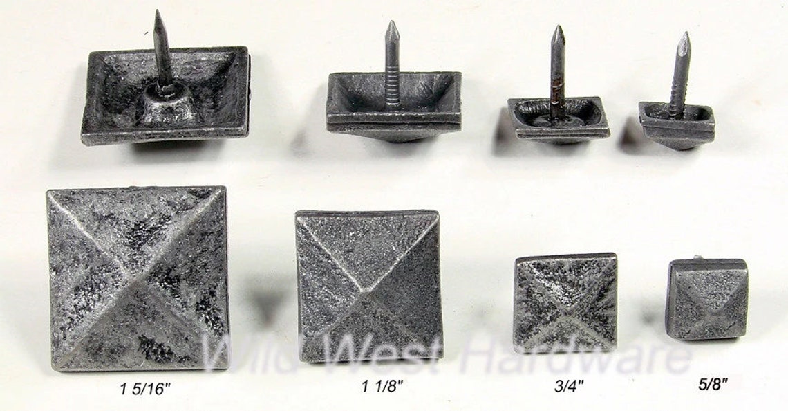 10 Pack Decorative Nail Pyramid Shape Pewter Finish - Etsy