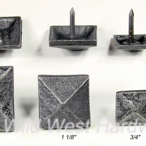 10 Pack Decorative Nail Pyramid Shape Pewter Finish - Etsy