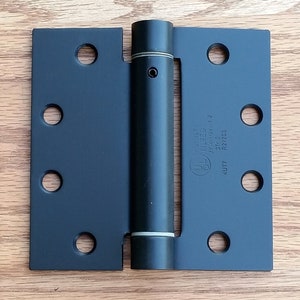 Spring Hinges for Gates, 4.5 Inch X 4.5 Inch With Square Corners, Black ...