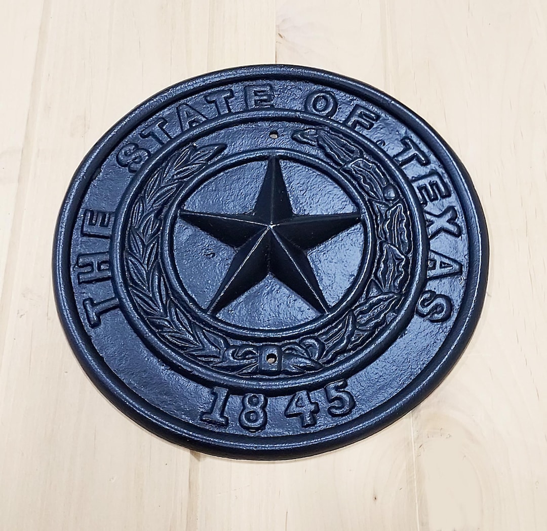 State of Texas Plaque for Gate or Wall Decoration - Solid Cast Iron - Etsy