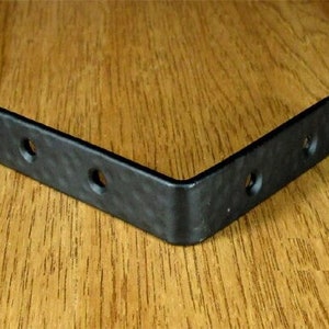 Rustic, Hammered Table Edge Corner Bracket - 3/4" High - Matte Black - Etsy