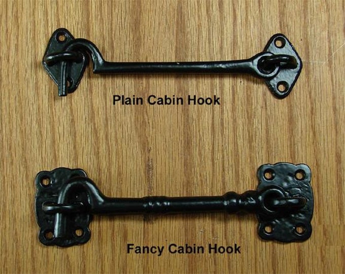 Cast Iron Black Hook & Eye Latch Rustic Colonial Garden Gate Shed Barn ...