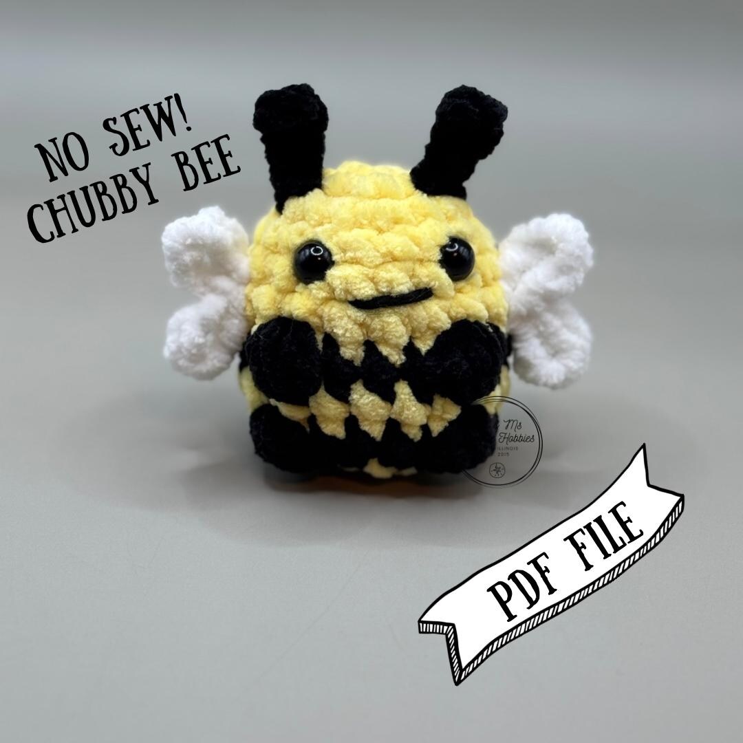 No-sew Crochet Mini Chunky Bee Pattern Easy Beginner-friendly PDF - Etsy