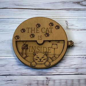 Personalized the Cat is in or Out Sign - Etsy