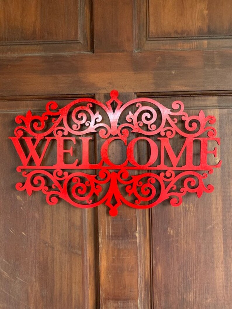 Elegant Welcome Sign Wall Hanger Welcome - Etsy
