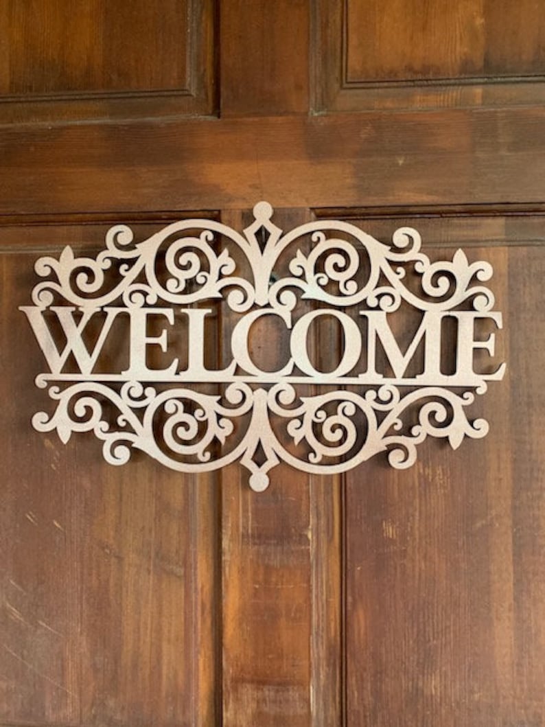Elegant Welcome Sign, Wall Hanger, Welcome - Etsy