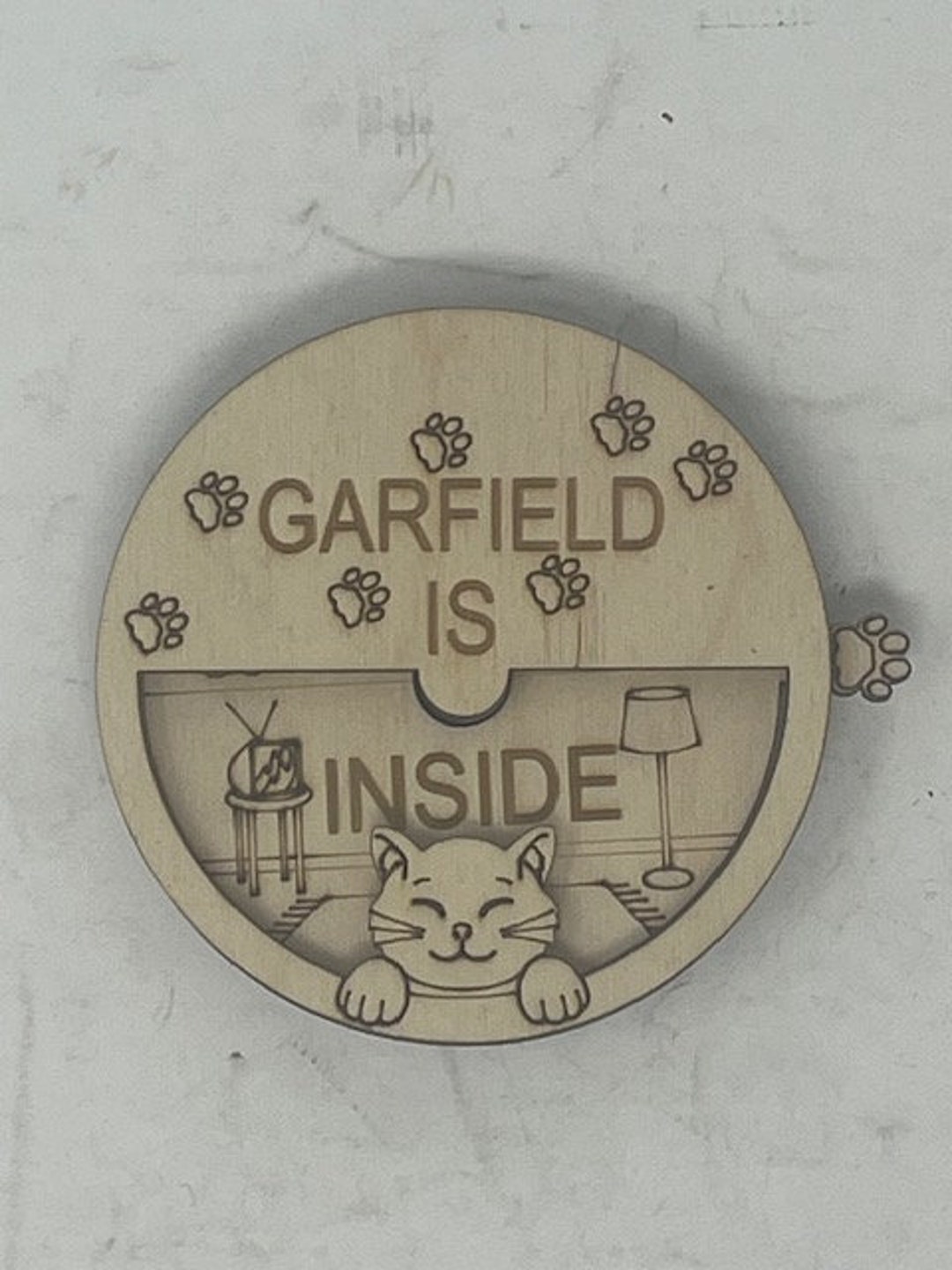 Personalized the Cat is in or Out Sign - Etsy