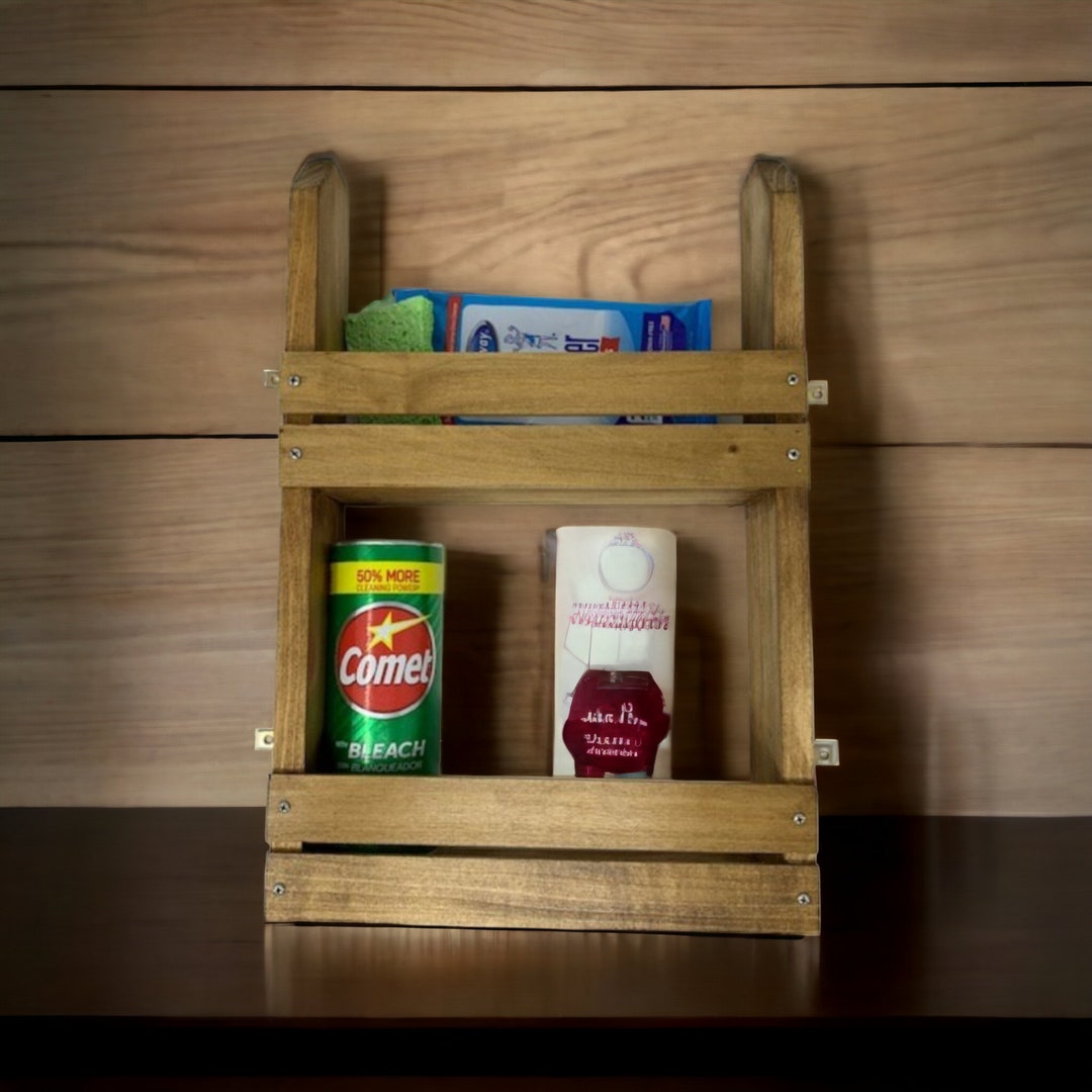 Under Sink Kitchen Cleaner Storage Shelf, Household Cleaner Storage ...