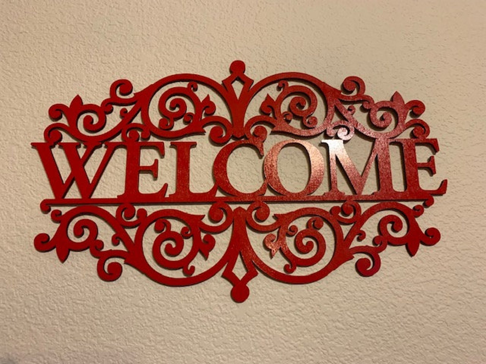 Elegant Welcome Sign Wall Hanger Welcome - Etsy