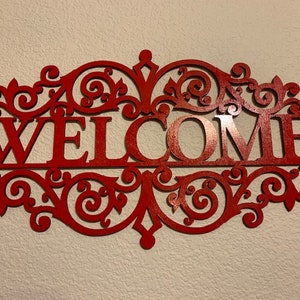 Elegant Welcome Sign Wall Hanger Welcome - Etsy