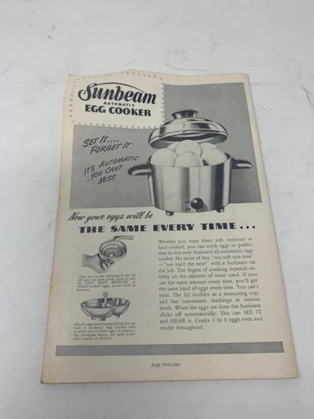 Sunbeam Appliance Guide With Recipe's, Mixmaster, Toaster, Coffeemaster ...