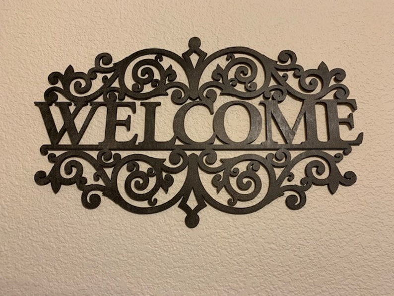 Elegant Welcome Sign, Wall Hanger, Welcome - Etsy