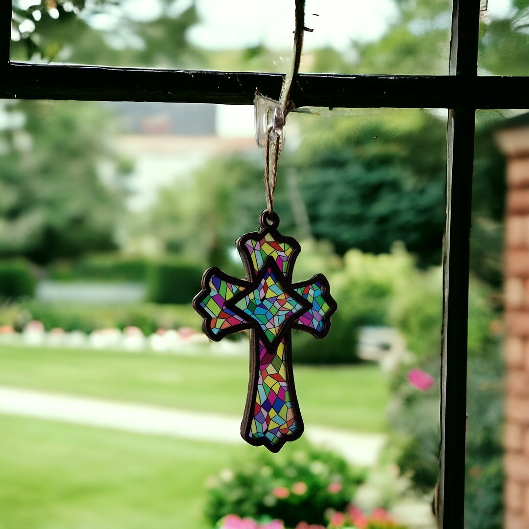 Cross Suncatcher, Acrylic Suncatcher, Cross - Etsy