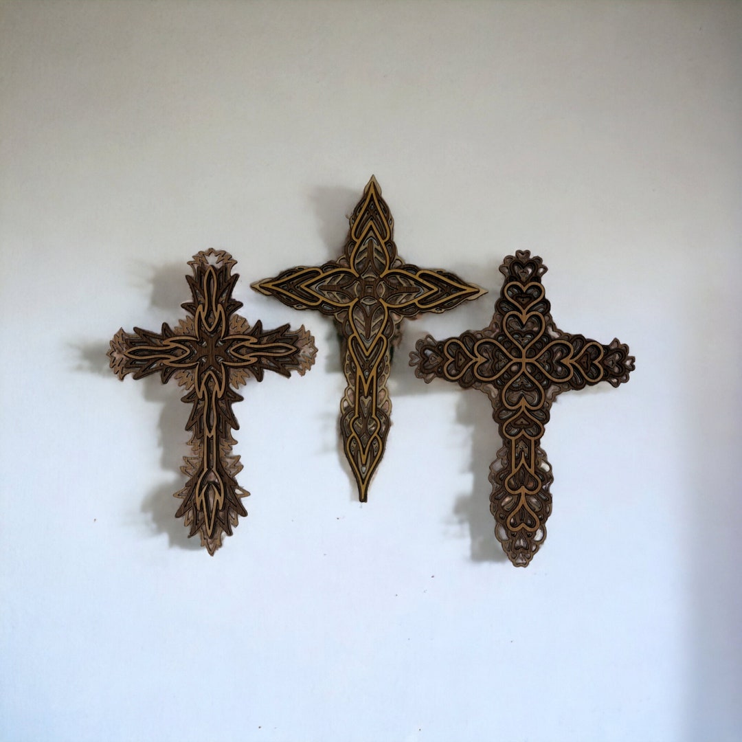 Layered Wooden Cross - Etsy