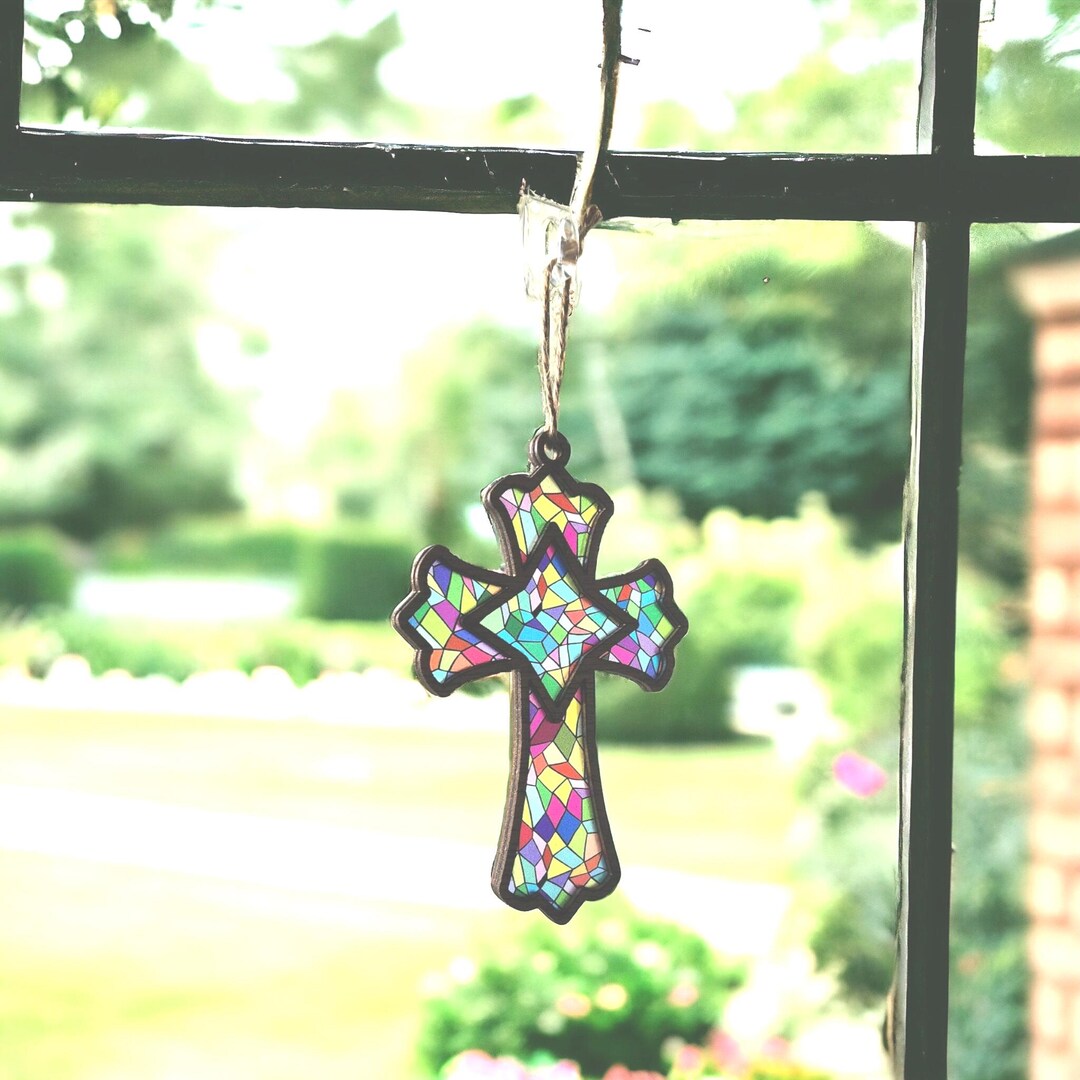Cross Suncatcher, Acrylic Suncatcher, Cross - Etsy