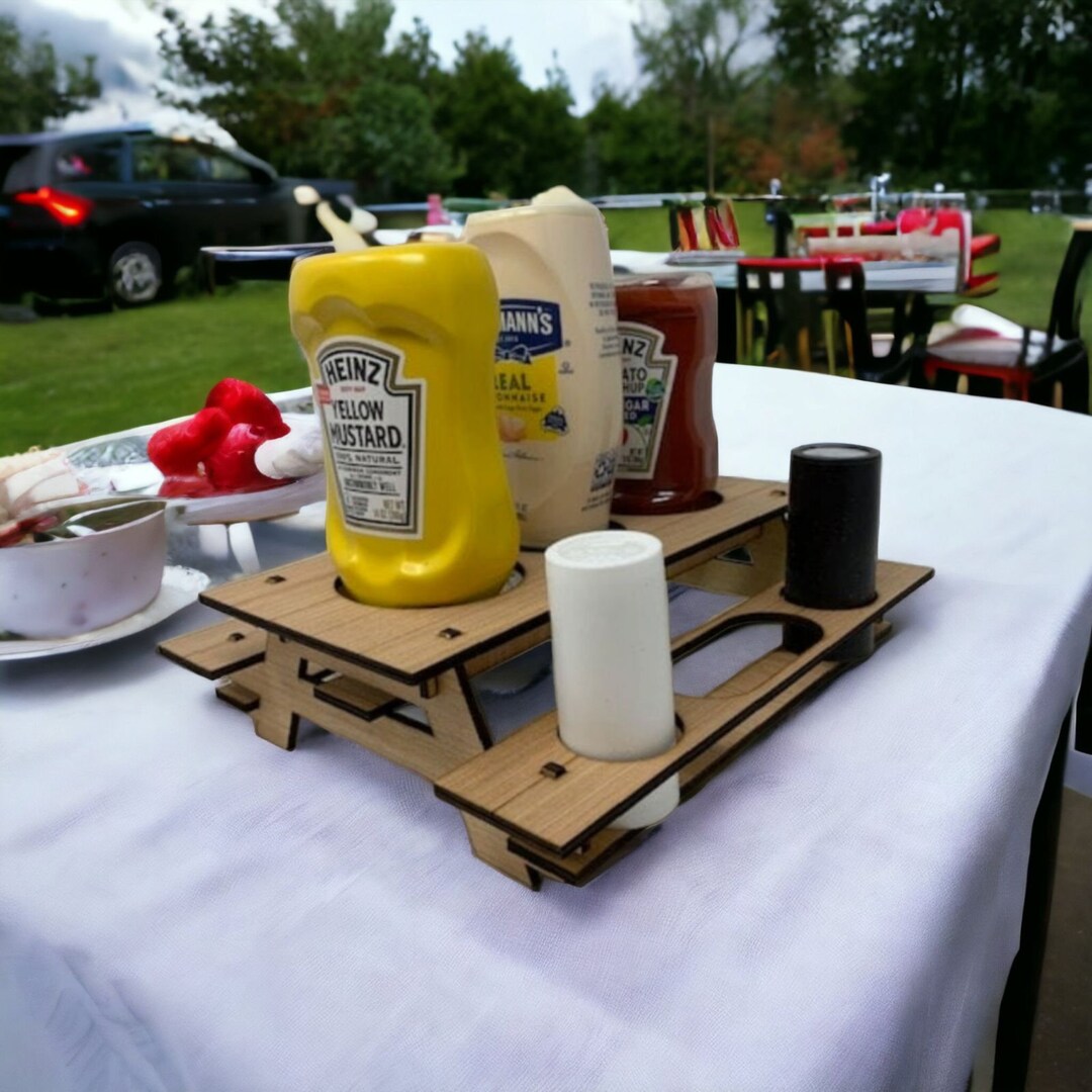 Picnic Table Condiment Holder, Spice Rack, Ketchup Holder - Etsy