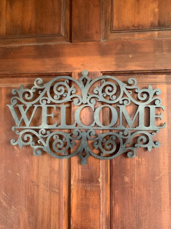 Elegant Welcome Sign Wall Hanger Welcome - Etsy