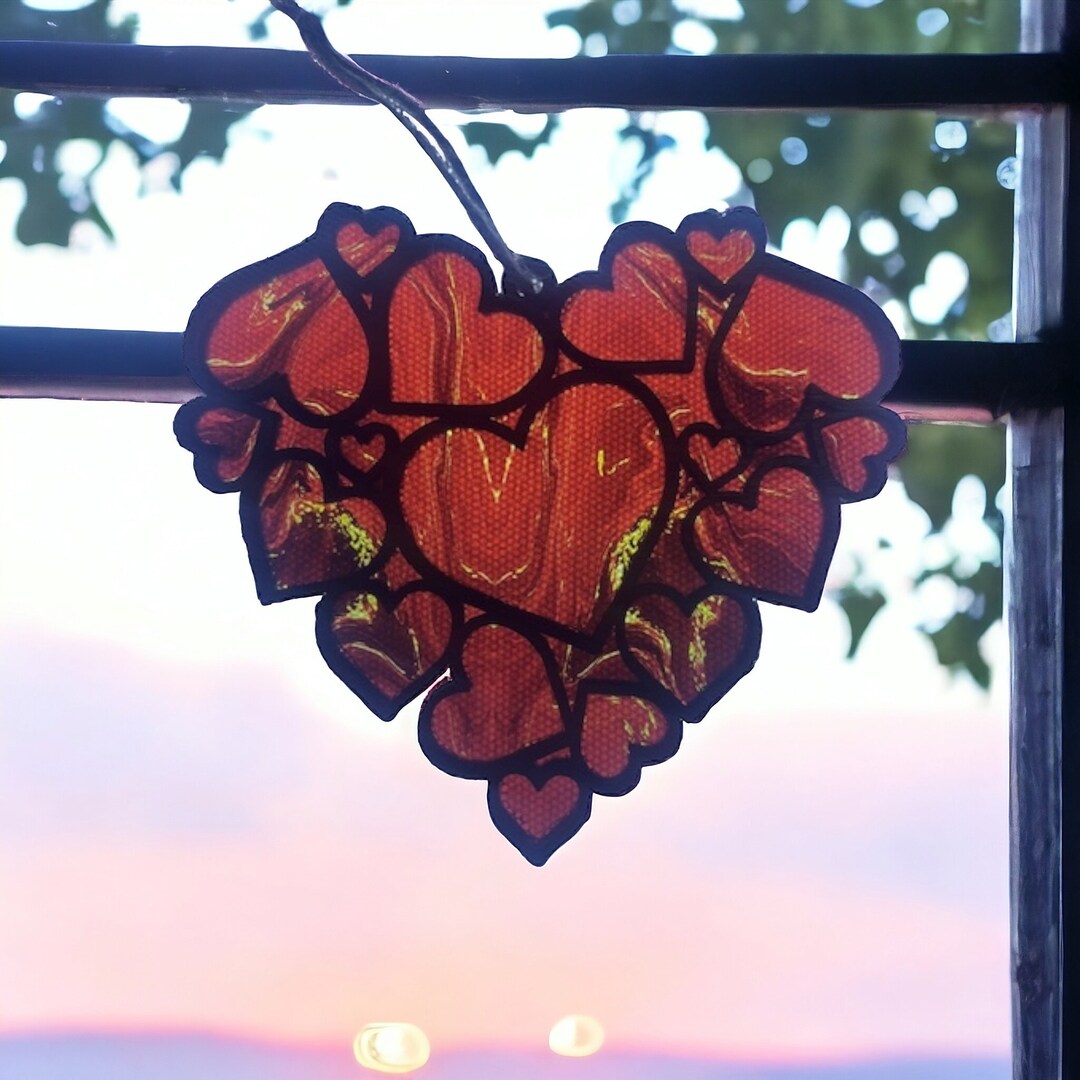 Love Hearts Suncatcher, Cluster of Hearts - Etsy