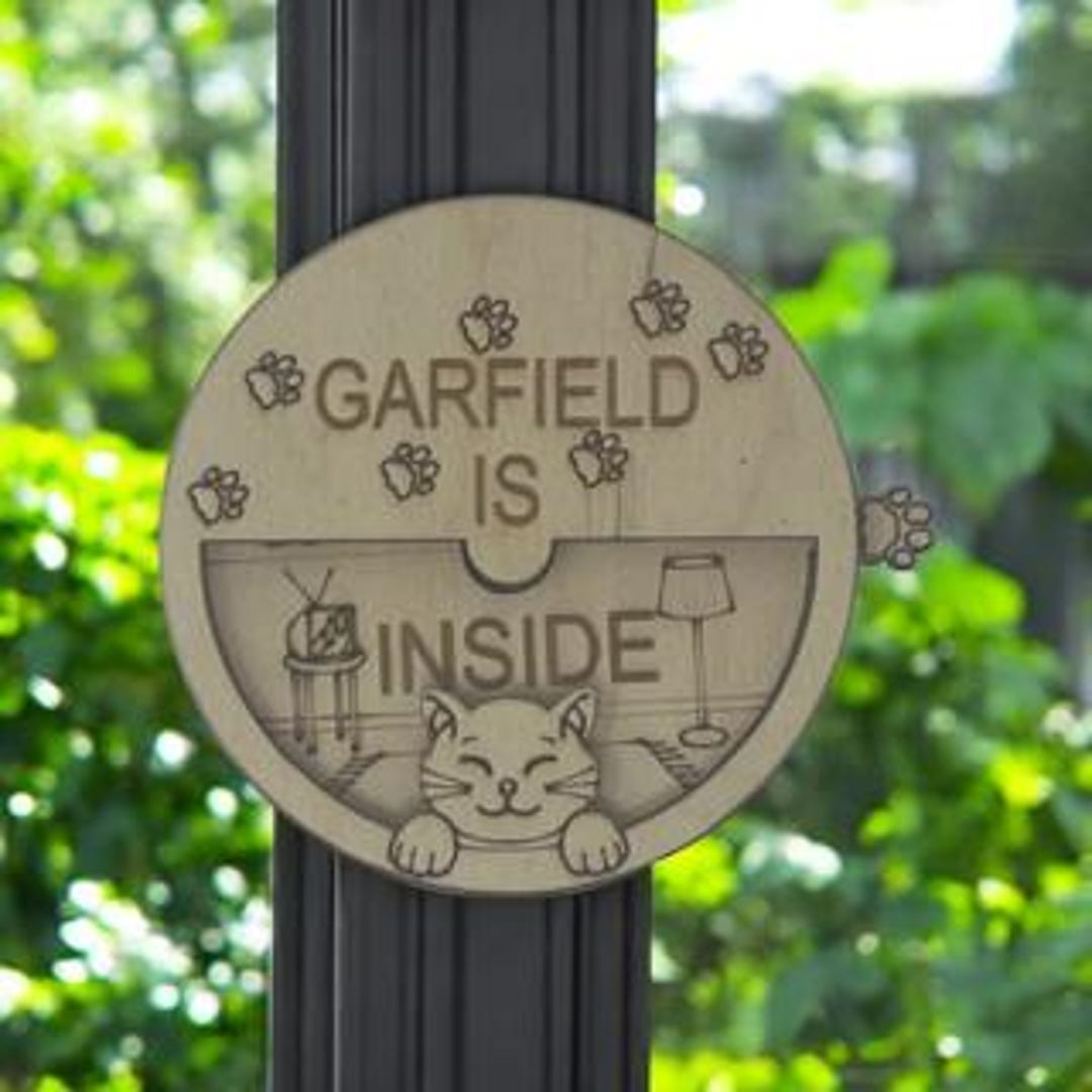 Personalized the Cat is in or Out Sign - Etsy