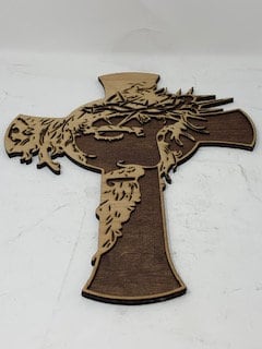 Jesus Face Thorned Cross Layered Wood Laser Cut - Etsy
