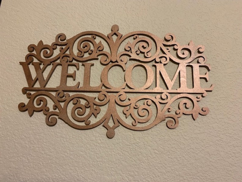 Elegant Welcome Sign Wall Hanger Welcome - Etsy