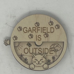 Personalized the Cat is in or Out Sign - Etsy