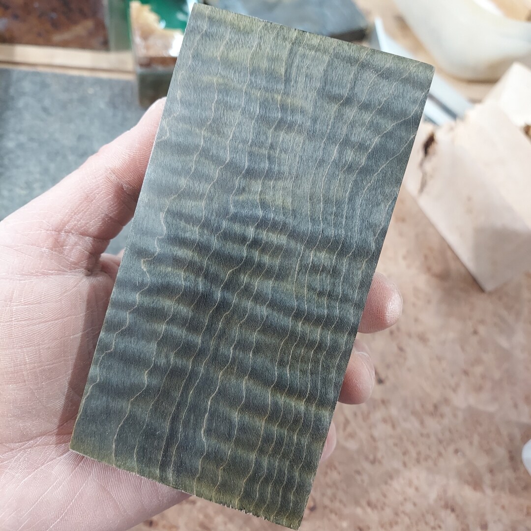 Dye Stabilized Curly Maple Knife Block - Etsy