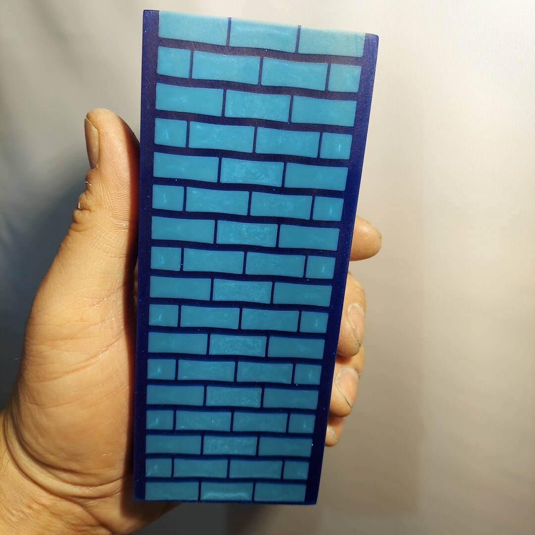 Unique 100% Alumilite Brick Wall Knife Block. - Etsy